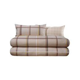 Erwin M&uuml;ller Erwin M&uuml;ller Edel-Flanell Wendebettw&auml;sche Sparpaket 4-teilig in beige | Gr.: 155x240 cm (80x80 cm)