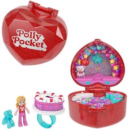 Spielwelt Polly Pocket "Mattel 80th Anniversary Ruby Red Ring Box Collector Compact", bunt, Spielfigurenwelten, JungenB:6cm H:4cm T:6cm, Kunststoff, B:6cm H:4cm T:6cm