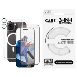 CARE BY PANZERGLASS Handyhülle "Flagship 3-in-1 für Apple iPhone 16 Pro Max", transparent, B:11cm H:2,6cm T:19,6cm, Hüllen, Backcover, Schutzhülle, Handyschutzhülle, Case, Schutzcase, stoßfest