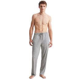 Marc O'Polo Pyjamahose MARC O'POLO "Heavy Jersey", Herren, Gr. M, N-Gr, grau (grau melange), Single Jersey, Obermaterial: 100% Baumwolle, meliert, regular fit lang, Hosen, mit verstellbarem Kordelzugbund