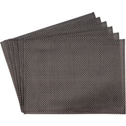 Platzset APS "Schmalband", bunt (silberfarben, grau), B:45cm H:5mm L:33cm, Obermaterial: 100% PVC, Platzsets, mit umgen&auml;hten Rand, leicht abwischbar, 45x33 cm
