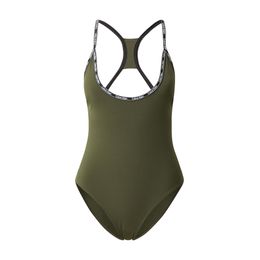 Calvin Klein Swimwear Badeanzug Damen Gr&ouml;&szlig;e M khaki / schwarz / wei&szlig;