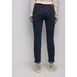 Slim-fit-Jeans Street One, Damen, Gr. 26, Länge 30, blau schwarz washed, Jeans, 99% Baumwolle, 1% Elasthan, unifarben, normal, Jeans, 5-Pocket-Style