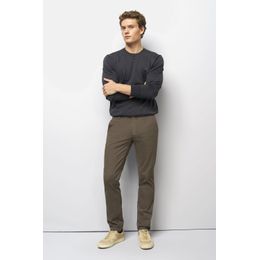 Chinos MEYER "M5 Move", Herren, Gr. 42, L&auml;nge 32, braun, 76% Baumwolle, 22% Polyester, 2% Elasthan, unifarben, regular fit lang, Hosen, in Micro-Struktur
