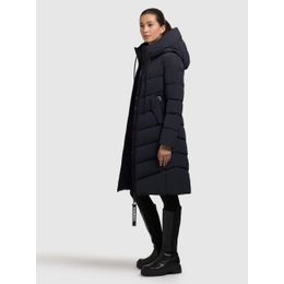 Steppmantel Khujo "MIKIA3", Damen, Gr. L, port blau, 100% Polyester, unifarben, eingesetzt elastischer Bund mit Windstopper, Mäntel