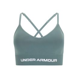 Under Armour Sport-BH 'Vanish' Damen Gr&ouml;&szlig;e XL cyanblau / wei&szlig;