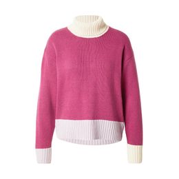 United Colors Of Benetton Pullover Damen Gr&ouml;&szlig;e L creme / orchidee / wei&szlig;