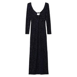 Bershka Kleid Damen Größe 40 nachtblau Winterkleid