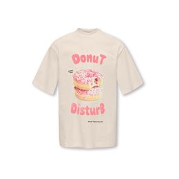 ONLY GIRLS T-Shirt 'KOGBABETTE' M&auml;dchen Gr&ouml;&szlig;e 158/164 beige / gelb / pink