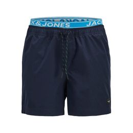 Jack & Jones JACK & JONES Badeshorts 'JPSTMAUI' Herren Größe M marine / azur / weiß