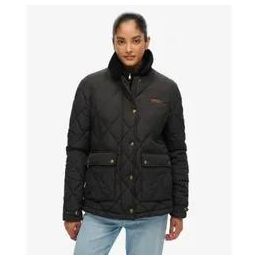 Superdry f&uuml;r Damen. W5011957A Innenjacke mit Cordbesatz schwarz (S), L&auml;ssig, Polyester