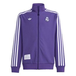 adidas originals Jacke 'Real Madrid Terrace Icons' Jungen Größe 164 violettblau / weiß