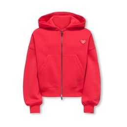 Only Girls Zip-Up Hoodie 'KOGEVISA' girl Red size 134/140
