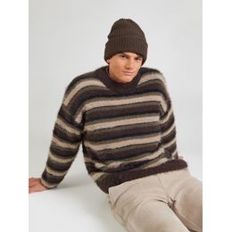 WEEKDAY Pullover 'Daniel' Herren Gr&ouml;&szlig;e XS beige / schoko / gr&uuml;n / schwarz
