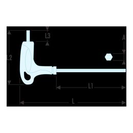Facom Stiftschl&uuml;ssel T-Griff 6-Kant SLS 3 mm (84TZ.3SLS)