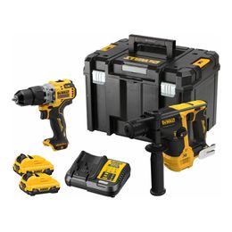Dewalt Akku-Kombiset 2-tlg. 12V, 2x3 Ah Li-Ion (DCH072 + DCD706) in TSTAK-Box (DCK2102L2T-QW)