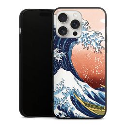 DeinDesign iPhone 15 Pro Max Handy Premium Silikon H&uuml;lle Handyh&uuml;lle schwarz Case Die Gro&szlig;e Welle Vor Kanagawa Japan Art Silikon Premium Case