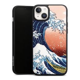 DeinDesign iPhone 14 Handy Premium Silikon H&uuml;lle Handyh&uuml;lle schwarz Case Die Gro&szlig;e Welle Vor Kanagawa Japan Art Silikon Premium Case