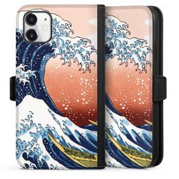 DeinDesign iPhone 11 Handy Klapph&uuml;lle Handyh&uuml;lle aus Kunst Leder schwarz Flip Case Die Gro&szlig;e Welle Vor Kanagawa Japan Art Sideflip mit Lasche