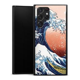 DeinDesign Galaxy S22 Ultra Handy Silikon H&uuml;lle Case schwarz Handyh&uuml;lle Die Gro&szlig;e Welle Vor Kanagawa Japan Art