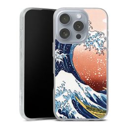 DeinDesign iPhone 16 Pro Handy Silikon H&uuml;lle Case transparent Handyh&uuml;lle Die Gro&szlig;e Welle Vor Kanagawa Japan Art Silikon Case