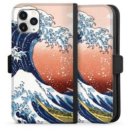 DeinDesign iPhone 11 Pro Handy Klapph&uuml;lle Handyh&uuml;lle aus Kunst Leder schwarz Flip Case Die Gro&szlig;e Welle Vor Kanagawa Japan Art Sideflip mit Lasche