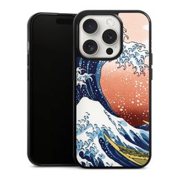 DeinDesign iPhone 15 Pro Handy Slim Case extra d&uuml;nn Silikon Handyh&uuml;lle schwarz H&uuml;lle Die Gro&szlig;e Welle Vor Kanagawa Japan Art Silikon Slim Case