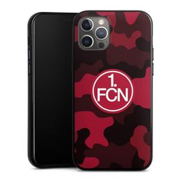 DeinDesign iPhone 12 Pro Handy Silikon H&uuml;lle Case schwarz Handyh&uuml;lle Logo 1. Fc N&uuml;rnberg 1. Fcn