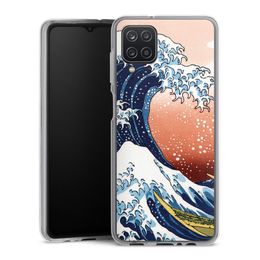 DeinDesign Galaxy A12 Handy Silikon H&uuml;lle Case transparent Handyh&uuml;lle Die Gro&szlig;e Welle Vor Kanagawa Japan Art Silikon Case