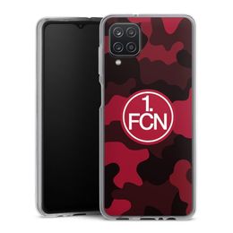 DeinDesign Galaxy A12 Handy Silikon H&uuml;lle Case transparent Handyh&uuml;lle Logo 1. Fc N&uuml;rnberg 1. Fcn Silikon Case