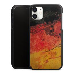 DeinDesign iPhone 11 Handy Lederhülle schwarz Leder Case Leder Handyhülle Flag Flags Germany Leder Case