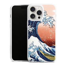 DeinDesign iPhone 15 Pro Max Handy Silikon H&uuml;lle Case wei&szlig; Handyh&uuml;lle Die Gro&szlig;e Welle Vor Kanagawa Japan Art Silikon Case
