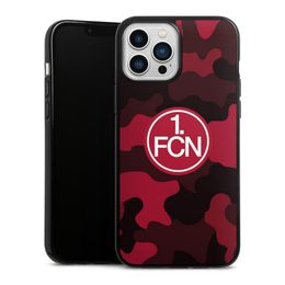DeinDesign iPhone 13 Pro Max Handy Silikon H&uuml;lle Case schwarz Handyh&uuml;lle Logo 1. Fcn 1. Fc N&uuml;rnberg