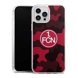 DeinDesign iPhone 13 Pro Max Handy Silikon H&uuml;lle Case transparent Handyh&uuml;lle Logo 1. Fcn 1. Fc N&uuml;rnberg Silikon Case