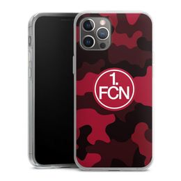 DeinDesign iPhone 12 Pro Max Handy Silikon H&uuml;lle Case transparent Handyh&uuml;lle Logo 1. Fc N&uuml;rnberg 1. Fcn Silikon Case