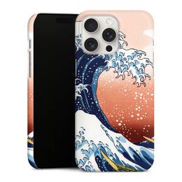 DeinDesign iPhone 15 Pro Max Handy Premium Case Smartphone Handyh&uuml;lle Schutzh&uuml;lle gl&auml;nzend Die Gro&szlig;e Welle Vor Kanagawa Japan Art Premium Case