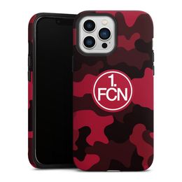 DeinDesign iPhone 13 Pro Max Handy Panzer Handyh&uuml;lle robuste Outdoor H&uuml;lle Schutzh&uuml;lle matt Logo 1. Fcn 1. Fc N&uuml;rnberg Tough Case