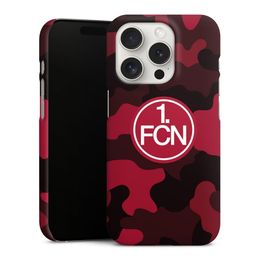 DeinDesign iPhone 15 Pro Handy Premium Case Smartphone Handyh&uuml;lle Schutzh&uuml;lle matt Logo 1. Fcn 1. Fc N&uuml;rnberg Premium Case