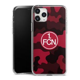 DeinDesign iPhone 11 Pro Max Handy Silikon H&uuml;lle Case transparent Handyh&uuml;lle Logo 1. Fcn 1. Fc N&uuml;rnberg Silikon Case