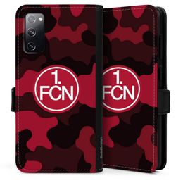 DeinDesign Galaxy S20 Handy Klapph&uuml;lle Handyh&uuml;lle aus Kunst Leder schwarz Flip Case Logo 1. Fcn 1. Fc N&uuml;rnberg Sideflip mit Lasche