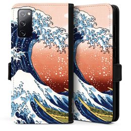 DeinDesign Galaxy S20 Handy Klapph&uuml;lle Handyh&uuml;lle aus Kunst Leder schwarz Flip Case Die Gro&szlig;e Welle Vor Kanagawa Art Japan Sideflip mit Lasche