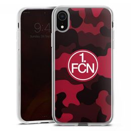DeinDesign iPhone Xr Handy Silikon H&uuml;lle Case transparent Handyh&uuml;lle Logo 1. Fcn 1. Fc N&uuml;rnberg Silikon Case