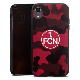 DeinDesign iPhone Xr Handy Silikon H&uuml;lle Case schwarz Handyh&uuml;lle Logo 1. Fcn 1. Fc N&uuml;rnberg