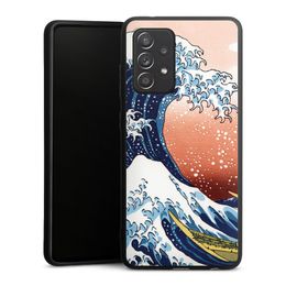 DeinDesign Galaxy A52s 5G Handy Premium Silikon H&uuml;lle Handyh&uuml;lle schwarz Case Japan Die Gro&szlig;e Welle Vor Kanagawa Art Silikon Premium Case