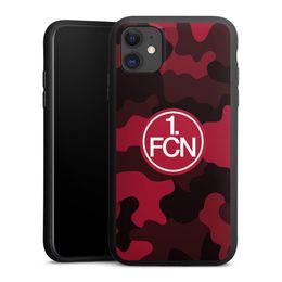 DeinDesign iPhone 11 Handy Premium Silikon H&uuml;lle Handyh&uuml;lle schwarz Case 1. Fcn Logo 1. Fc N&uuml;rnberg Silikon Premium Case
