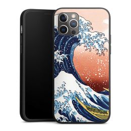 DeinDesign iPhone 12 Pro Handy Premium Silikon H&uuml;lle Handyh&uuml;lle schwarz Case Die Gro&szlig;e Welle Vor Kanagawa Japan Art Silikon Premium Case
