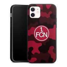 DeinDesign iPhone 12 Handy Premium Silikon H&uuml;lle Handyh&uuml;lle schwarz Case Logo 1. Fcn 1. Fc N&uuml;rnberg Silikon Premium Case