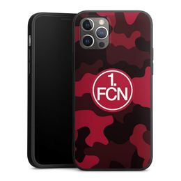 DeinDesign iPhone 12 Pro Handy Premium Silikon H&uuml;lle Handyh&uuml;lle schwarz Case Logo 1. Fcn 1. Fc N&uuml;rnberg Silikon Premium Case
