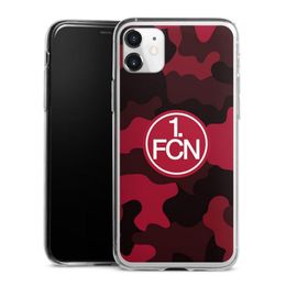 DeinDesign iPhone 11 Handy Slim Case Silikon Handyh&uuml;lle transparent H&uuml;lle extra d&uuml;nn 1. Fcn Logo 1. Fc N&uuml;rnberg Silikon Slim Case