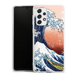 DeinDesign Galaxy A33 5G Handy Silikon H&uuml;lle Case transparent Handyh&uuml;lle Die Gro&szlig;e Welle Vor Kanagawa Art Japan Silikon Case